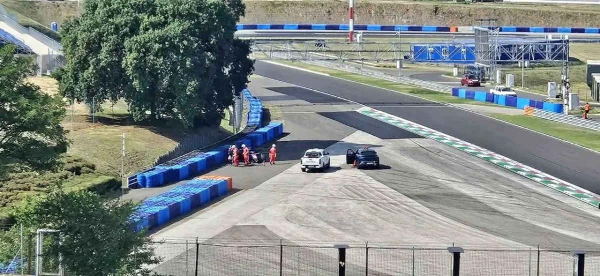 Franco Colapinto tuvo un fuerte accidente en las pruebas de neumáticos en Hungría | Diario El ...